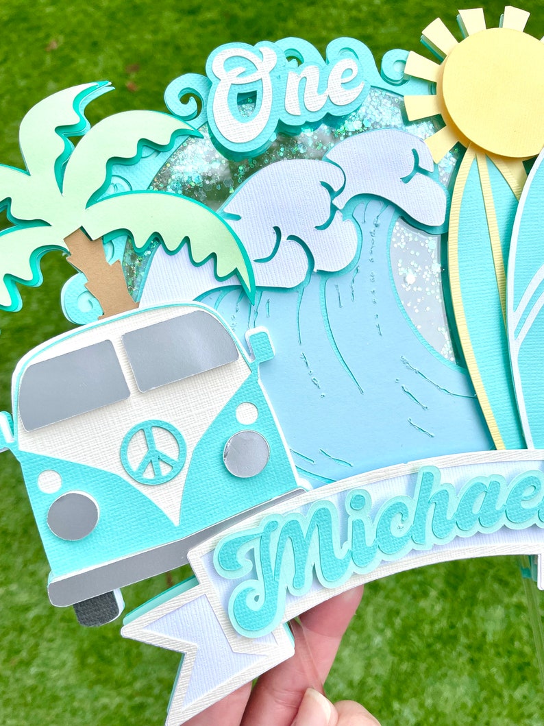 Beach Cake Topper Surf Cake Topper Summer Cake Topper VW - Etsy