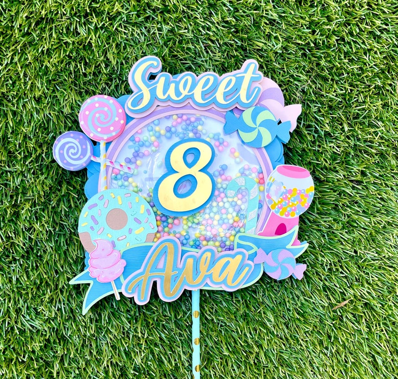 Candy Cake Topper Sweets Cake Topper Candy Shop Birthday - Etsy