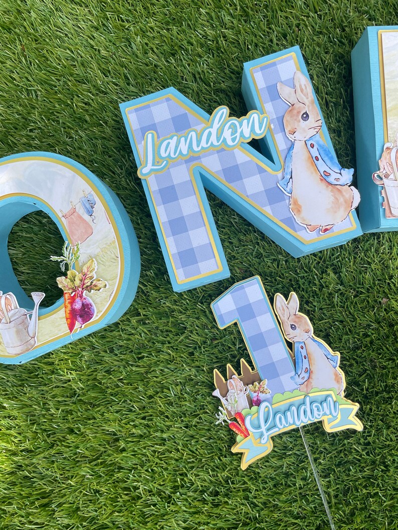 Peter Rabbit 3D Letters, Peter Rabbit Birthday Decorations, Peter ...