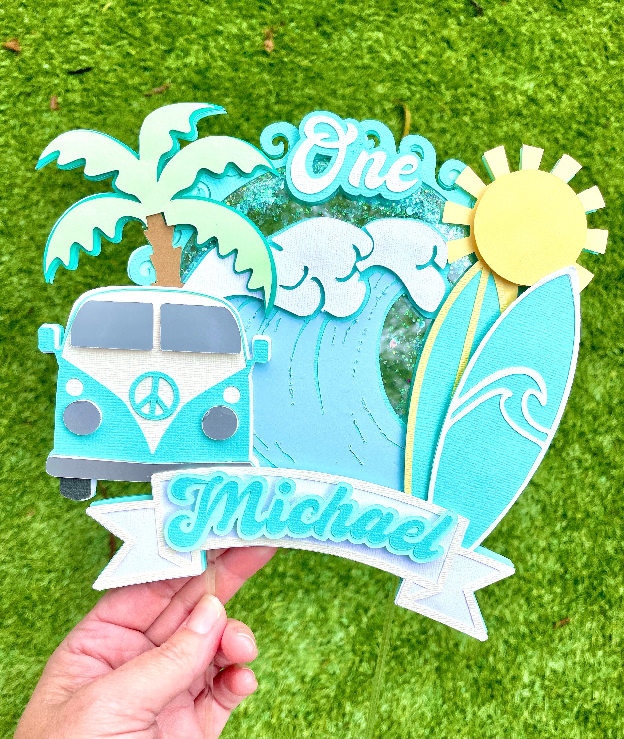 Beach Cake Topper Surf Cake Topper Summer Cake Topper VW - Etsy
