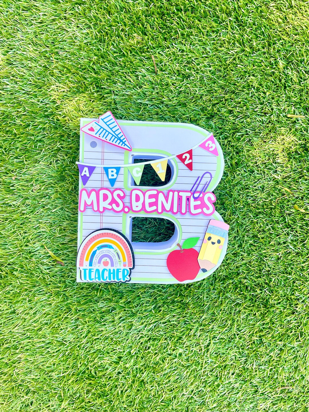 Teacher 3D Letter, Custom 3D Letter for Teachers, Teacher Appreciation ...