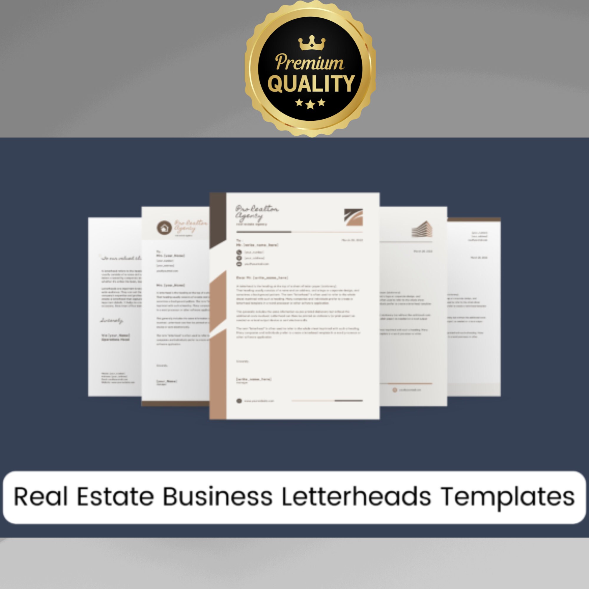 Realtor Business Letterhead Template, Letterhead Template Bundle ...