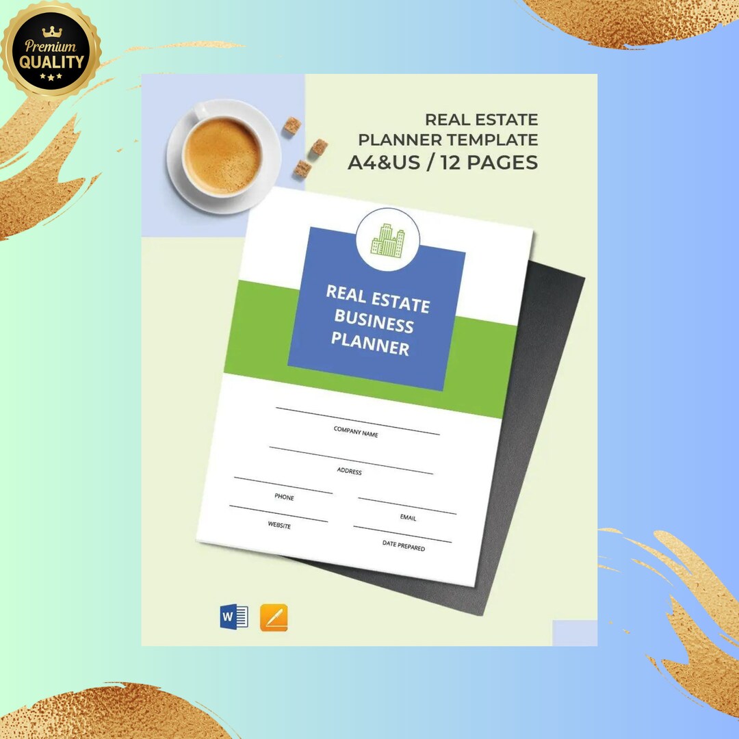 Sample Real Estate Business Planner Template, Real Estate Planner, Real ...
