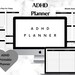 ADHD Printable Planner for Organisation and Productivity. Minimalist ...