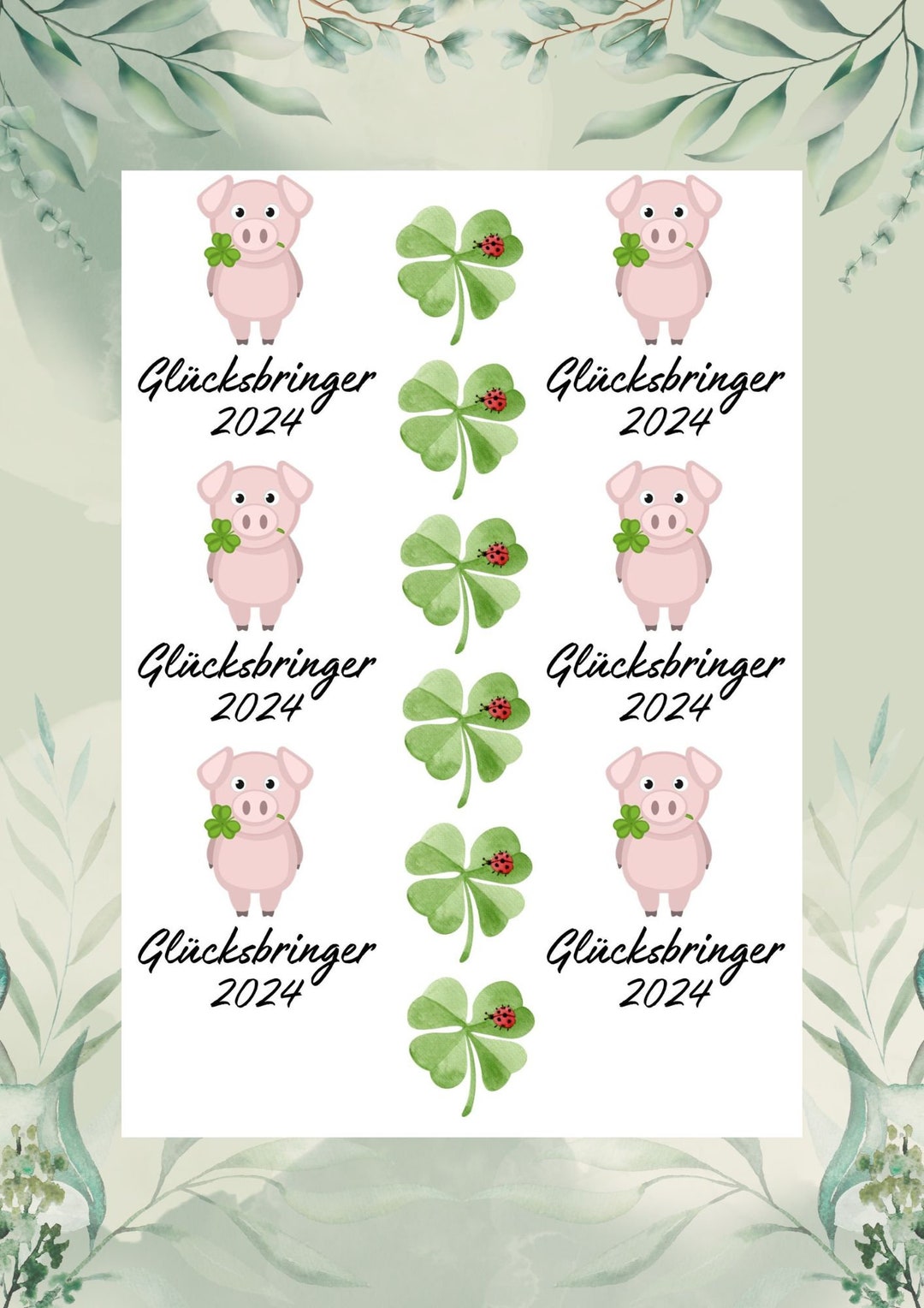 Rub Ons I Water Slide Film Lucky Charm A5 Transfer Sticker - Etsy