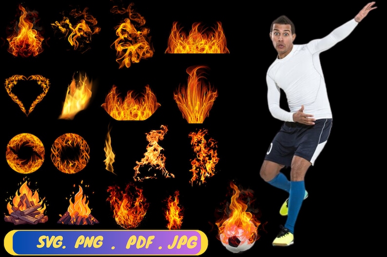 17 Fire Overlays Transparent PNG Clipart - 17 Individual Fiery Flame ...