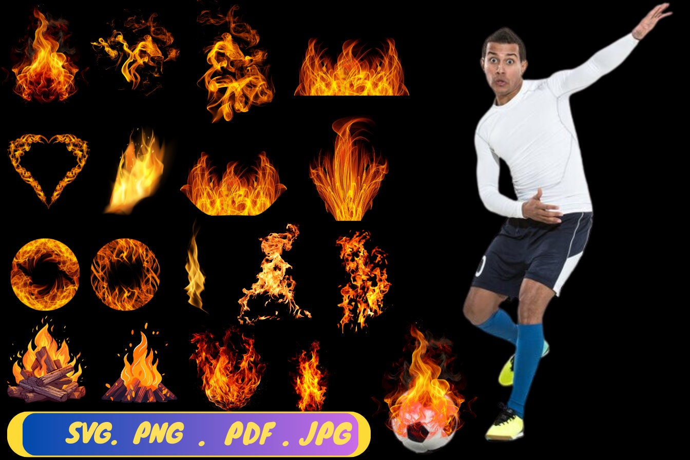 17 Fire Overlays Transparent PNG Clipart - 17 Individual Fiery Flame ...