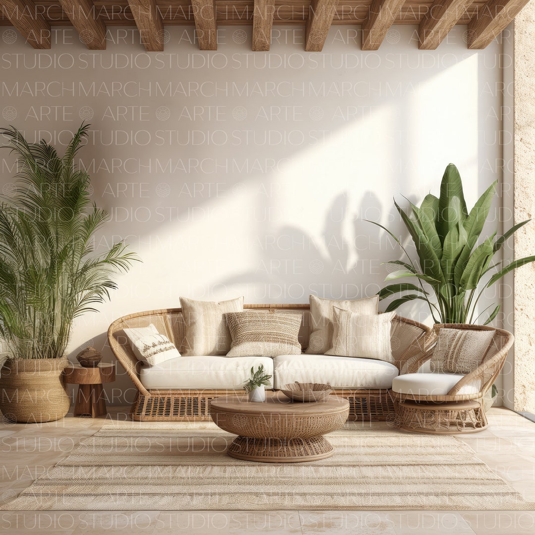 Home Interior Mockup, Boho Blank Wall Professional Mockups, Modern ...