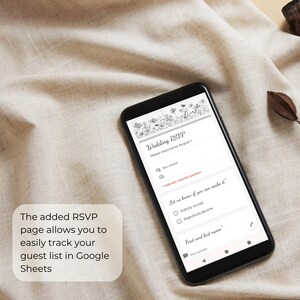 Minimalist Wedding Invitation Website + RSVP Form | RSVP Registration ...
