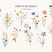 Dainty Florals Watercolor Clipart Set DIY Floral Elements, Flower ...