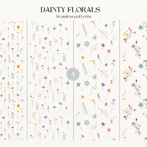 Dainty Florals Watercolor Clipart Set | DIY Floral Elements, Flower ...