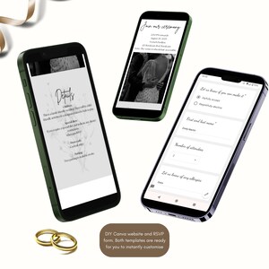 Minimalist Wedding Invitation Website + RSVP Form | RSVP Registration ...