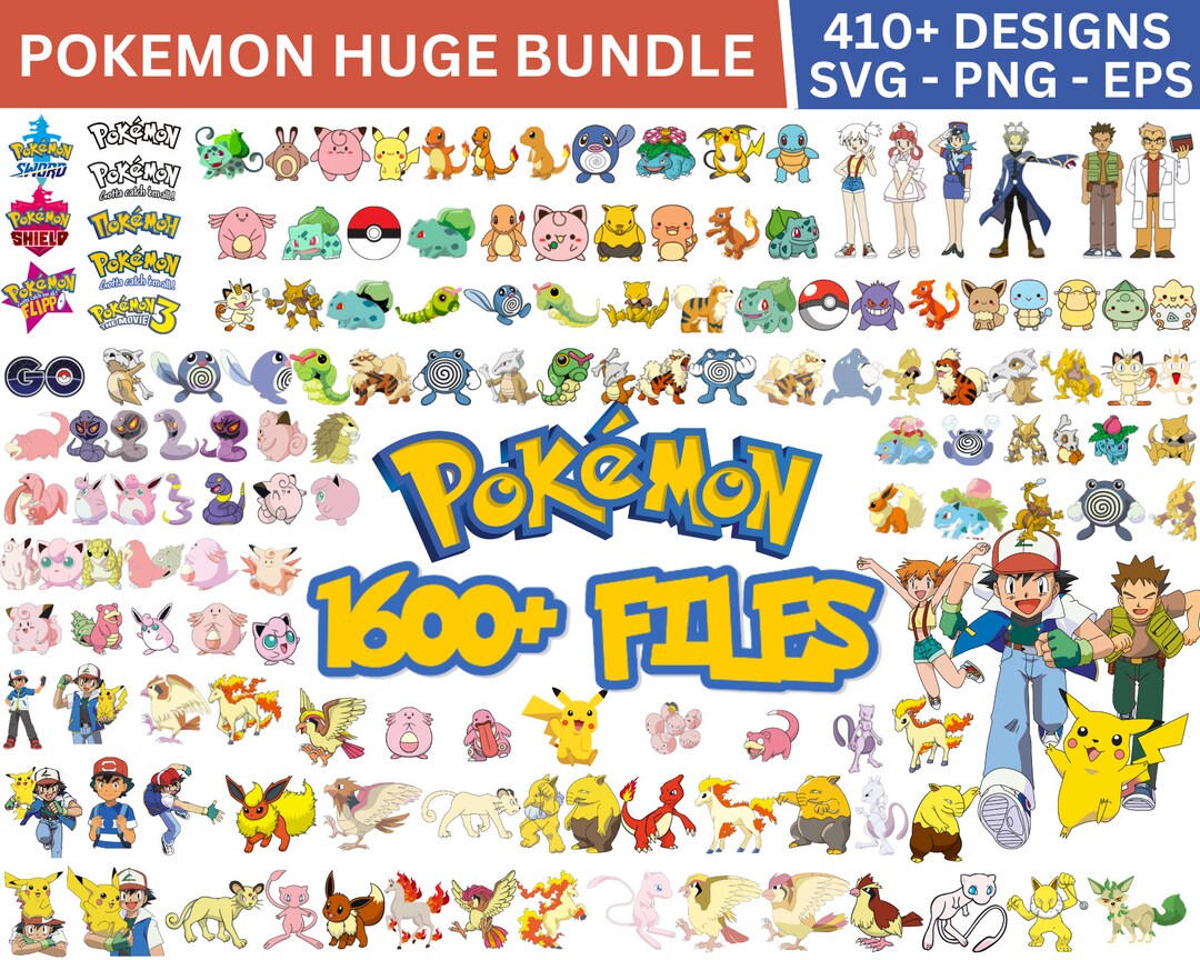 1.600 Pokemon FILES Pokemon Cricut Pokemon Layered Pokemon - Etsy France