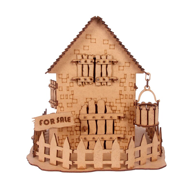 Wooden House Laser Cut Decorative Design Dxf,svg,cdr,ai,pdf Digital ...