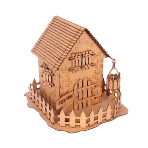 Wooden House Laser Cut Decorative Design Dxf,svg,cdr,ai,pdf Digital ...