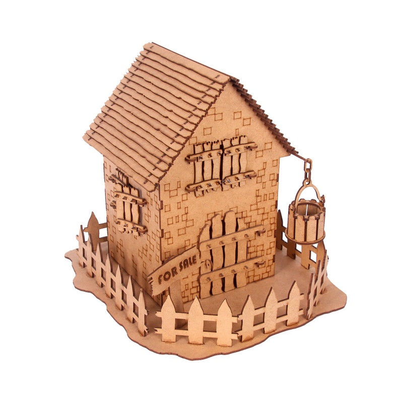 Wooden House Laser Cut Decorative Design Dxf,svg,cdr,ai,pdf Digital ...