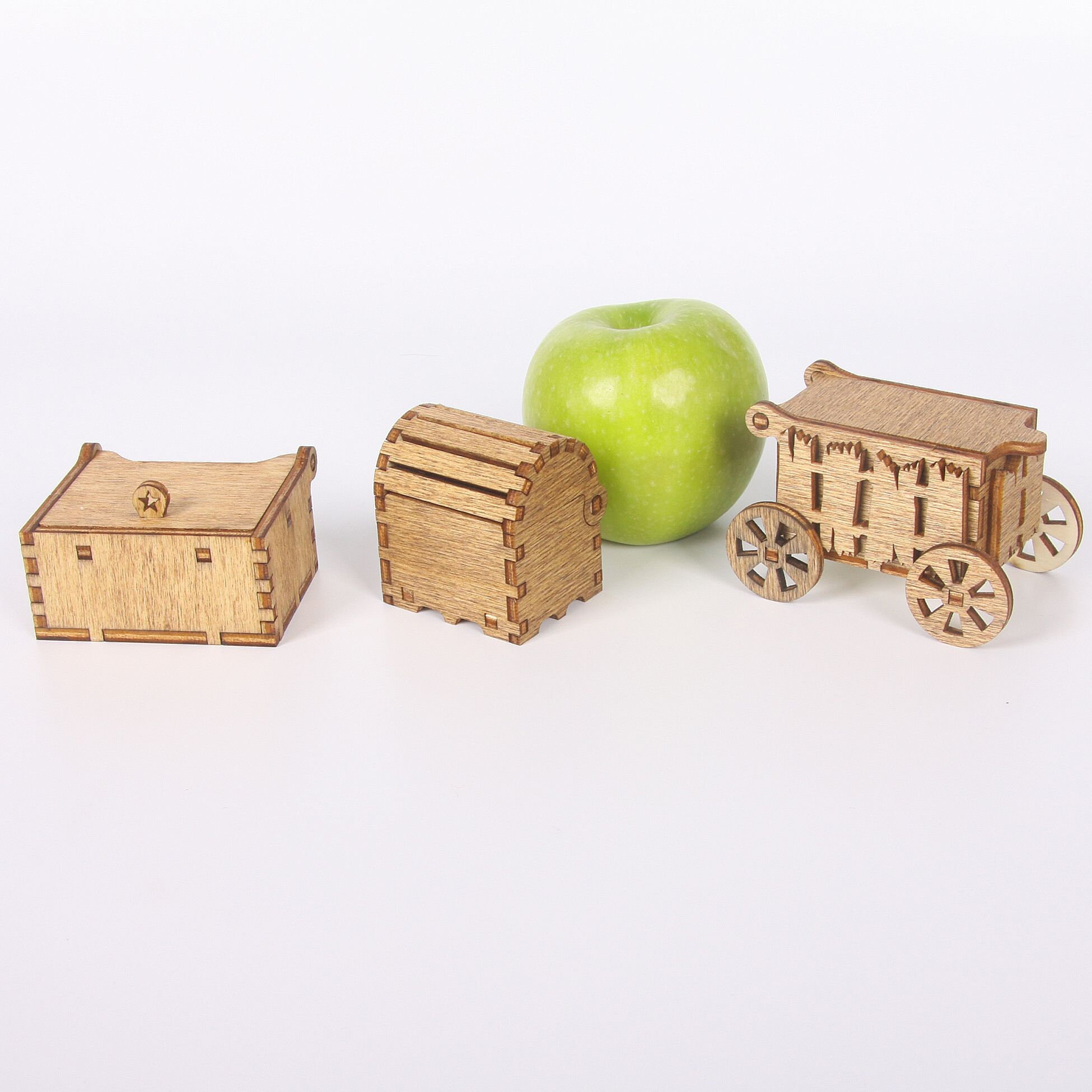 Mini Wooden Boxes Laser Cut Boxes Digital Download - Etsy