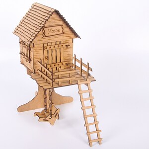 Treehouse Laser Cut Wooden House Digital Download Cdr, Dxf, Ai, Pdf ...