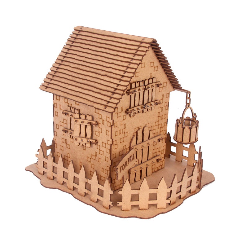 Wooden House Laser Cut Decorative Design Dxf,svg,cdr,ai,pdf Digital ...