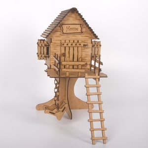 Treehouse Laser Cut Wooden House Digital Download Cdr, Dxf, Ai, Pdf ...