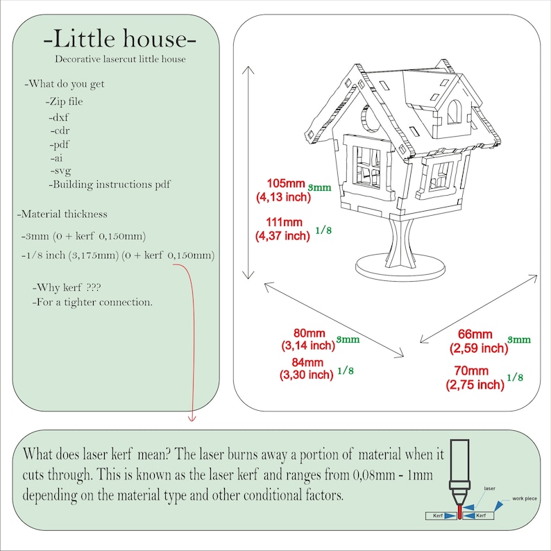 Laser Cut Wooden Tree Houses Bundle of 2 Wooden Houses Dxf,svg,ai,cdr ...