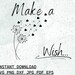 Plotter File Make a Wish - Svg Png Dxf Jpg Pdf Eps - Etsy