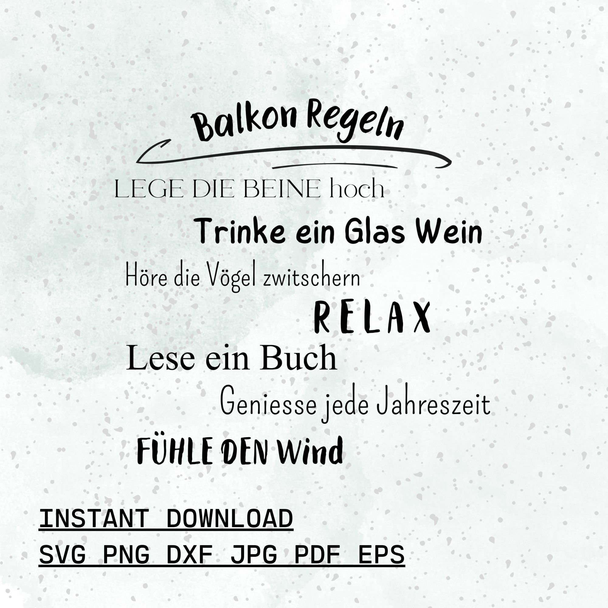 Plotter File Balcony Rules Svg Png Dxf Jpg Pdf Eps - Etsy
