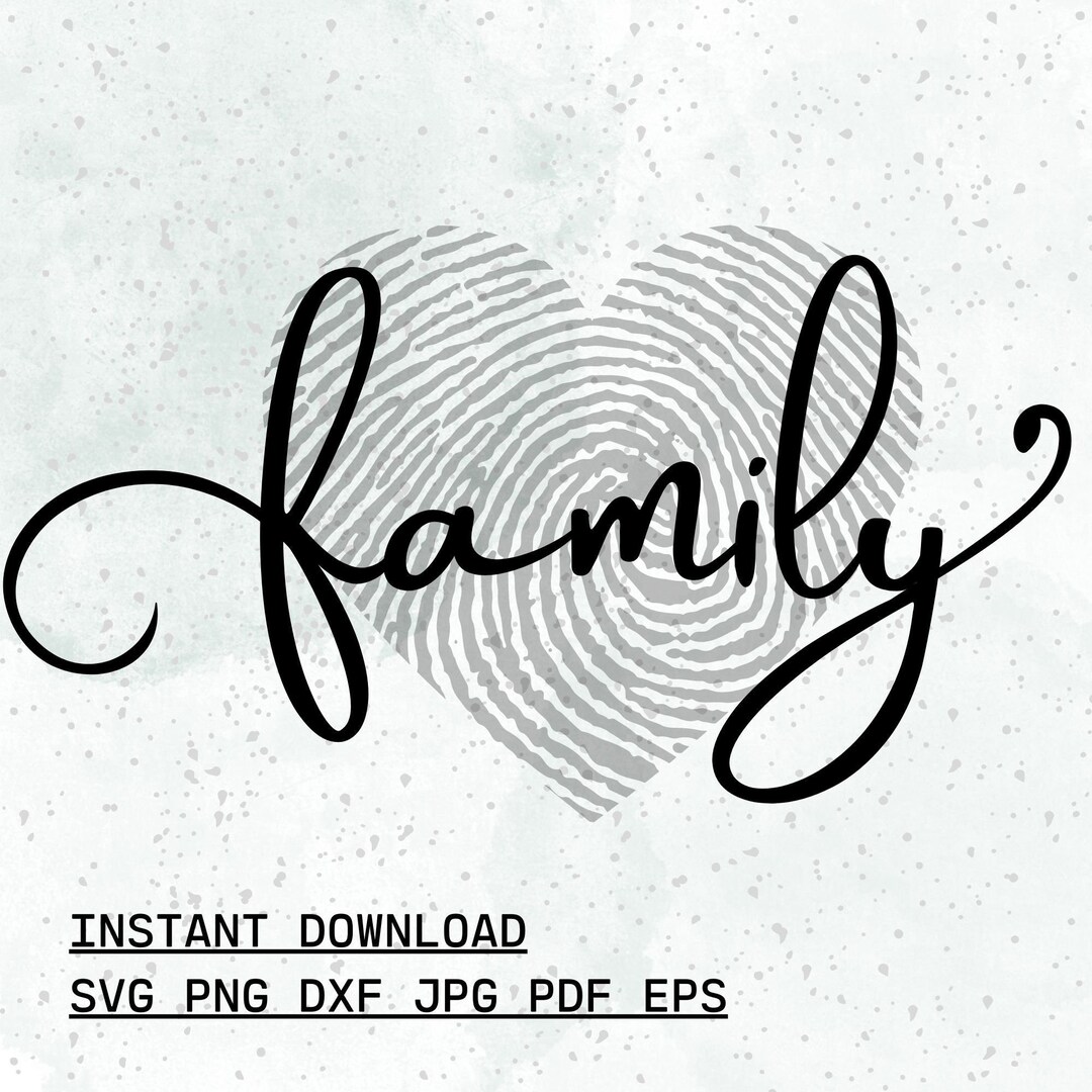 Plotter File Family With Heart - Svg Png Dxf Jpg Pdf Eps - Etsy