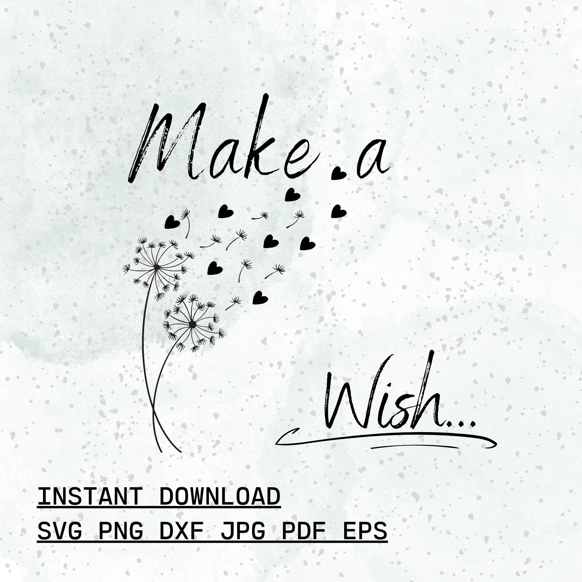 Plotter File Make a Wish Svg Png Dxf Jpg Pdf Eps - Etsy