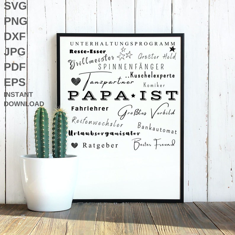 Plotterdatei Papa, Mama, Opa, Oma und Familie - svg png dxf jpg pdf eps - Etsy.de