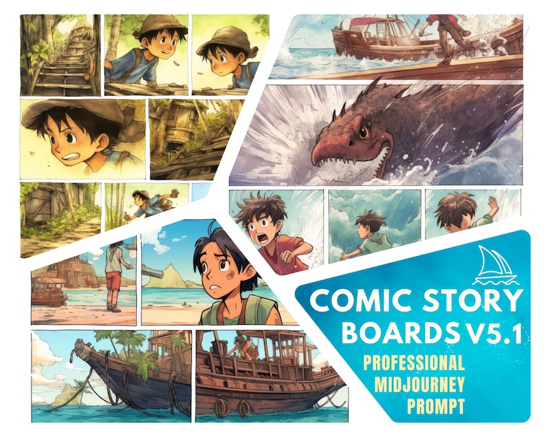 Single Prompt: Midjourney Prompt for Comic Story Boards | Midjourney ...