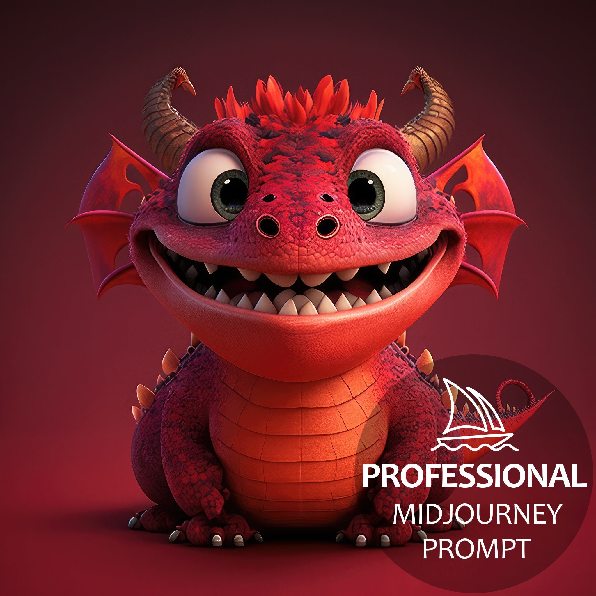 Single Prompt: Midjourney Prompt for 3D Pixar Dragons Midjourney ...