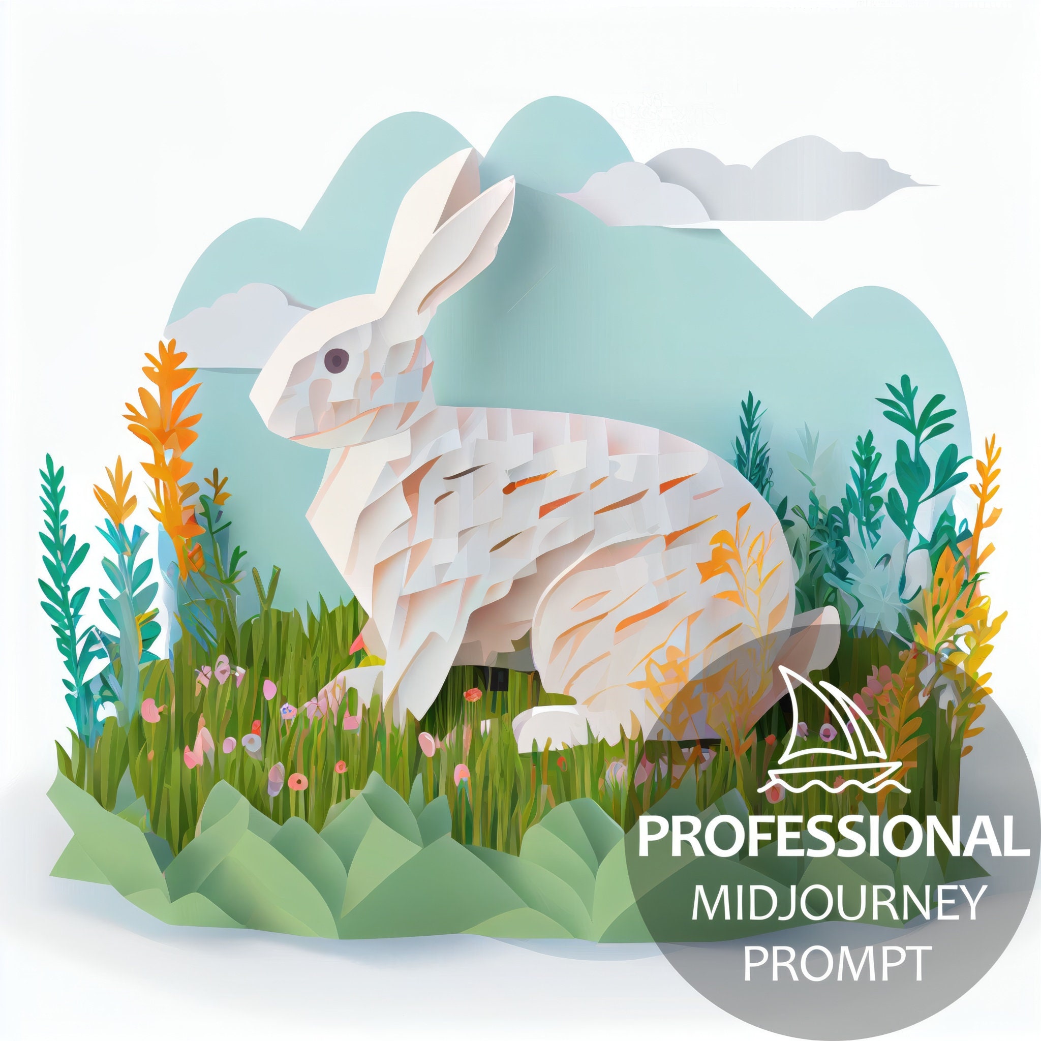 Single Prompt: Layered Paper Animal Midjourney Prompt, Cut Paper Prompt ...