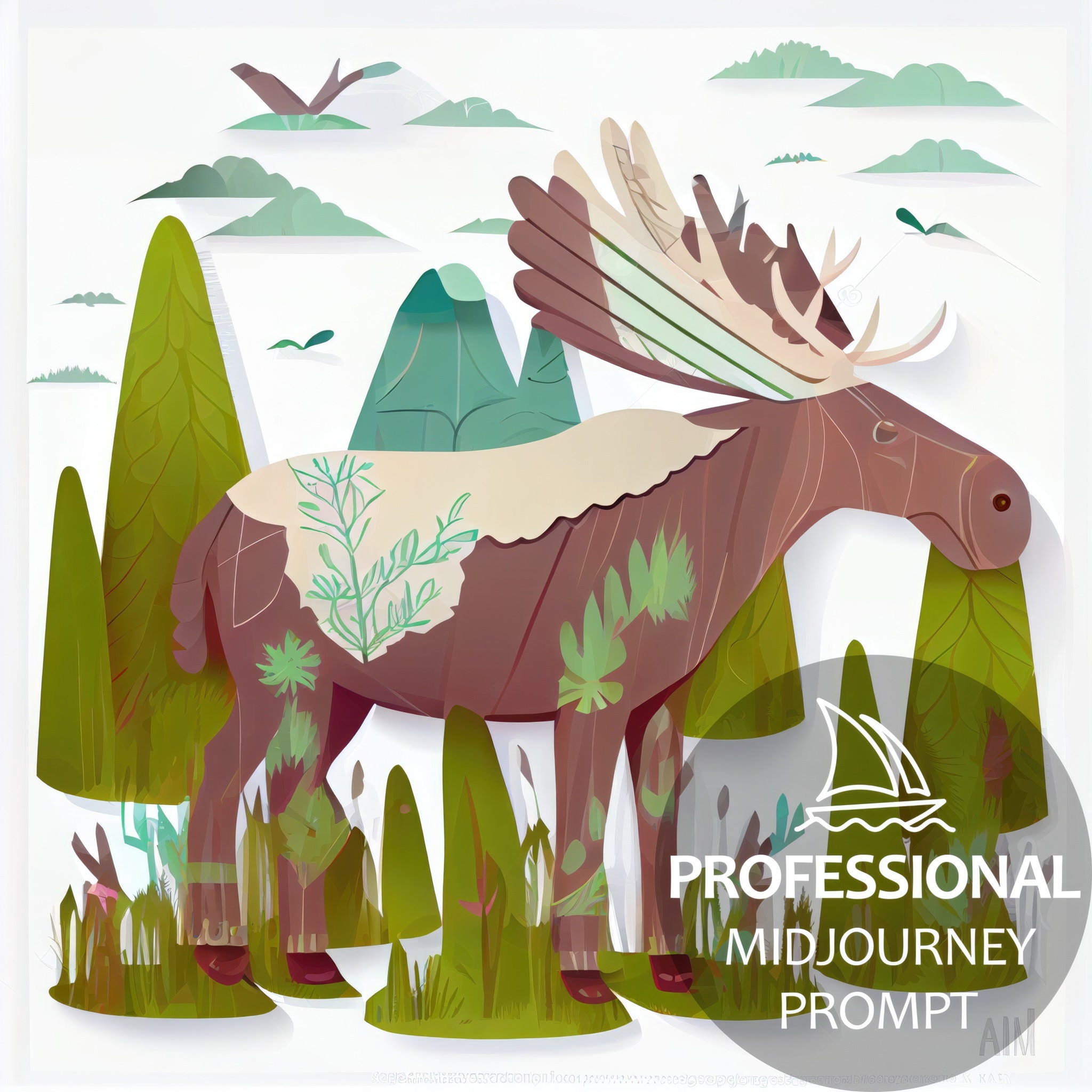 Single Prompt: Layered Paper Animal Midjourney Prompt, Cut Paper Prompt ...