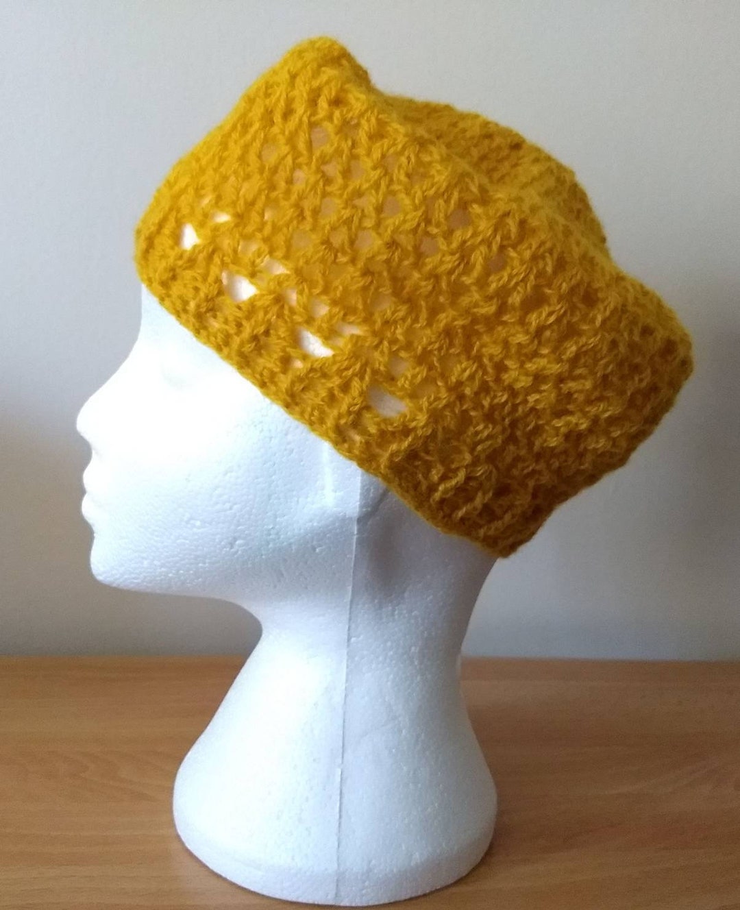 Sunshine Mustard Beret Wool Women - Etsy