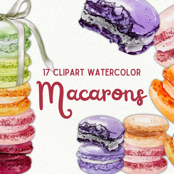 Macarons Clip Art - Etsy