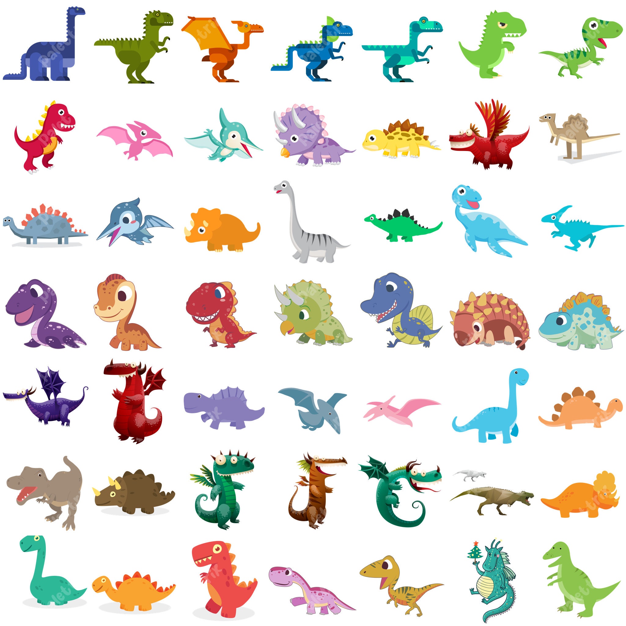Cute Dinosaur SVG Bundle - Adorable Dino Designs - Shirts, Cricut ...