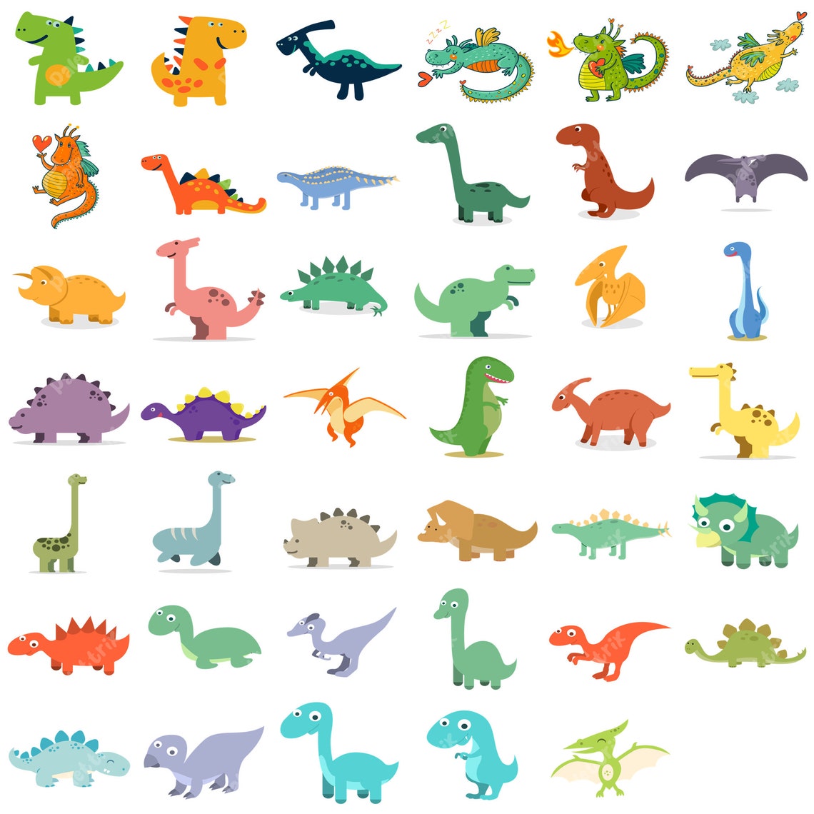 Cute Dinosaur SVG Bundle - Adorable Dino Designs - Shirts, Cricut ...