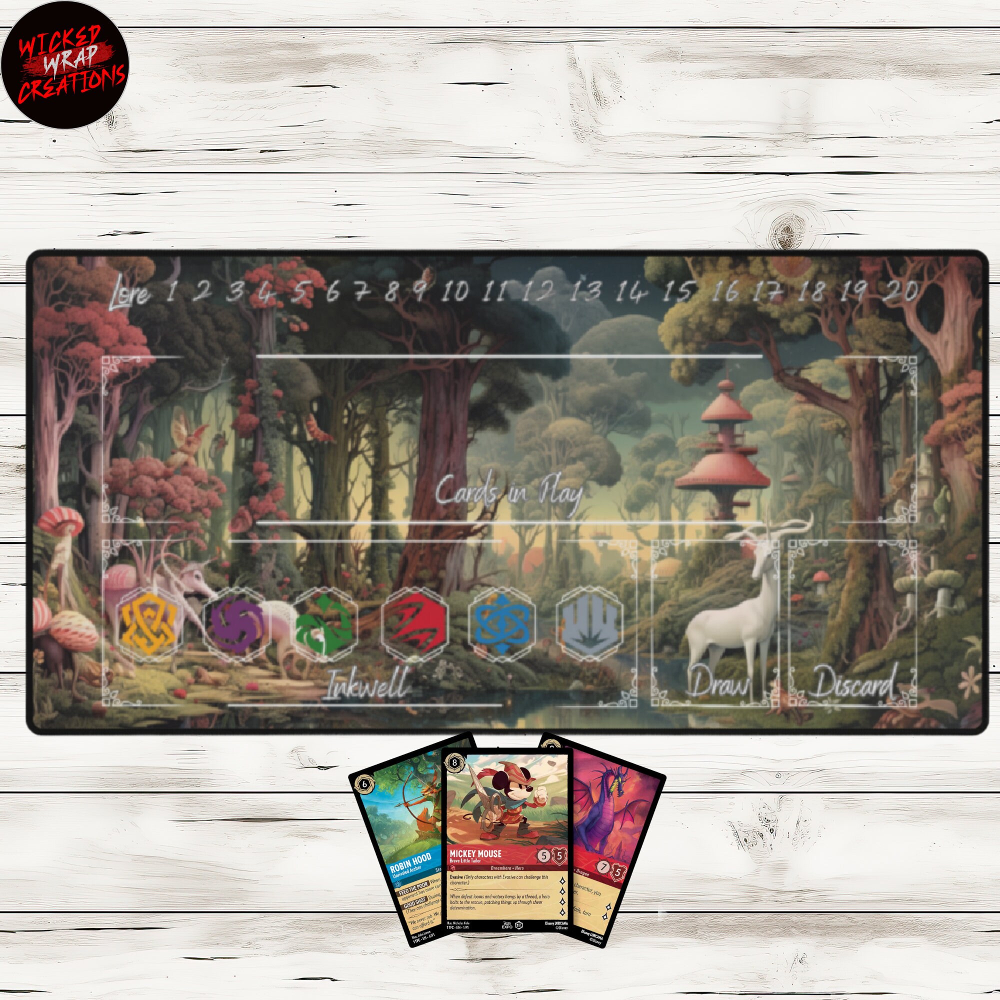 Lorcana Gaming Playmat With Zones, High-quality Tabletop Play Mat ...