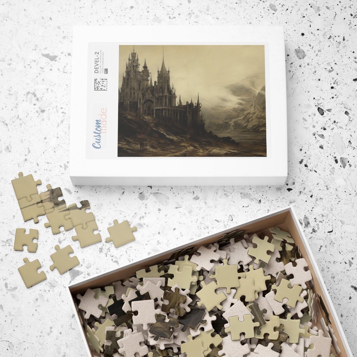 Gothic Fantasy Castle Puzzle, Vintage Style Artwork, Challenging Jigsaw ...