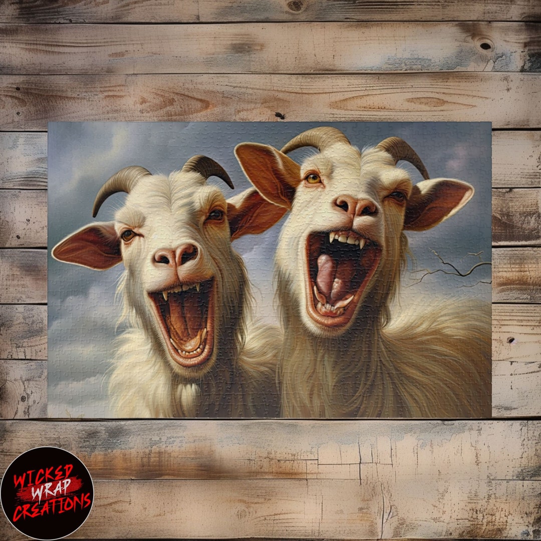 Laughing Goats Jigsaw Puzzle, Family Friendly Fun, Animal Puzzle Game ...