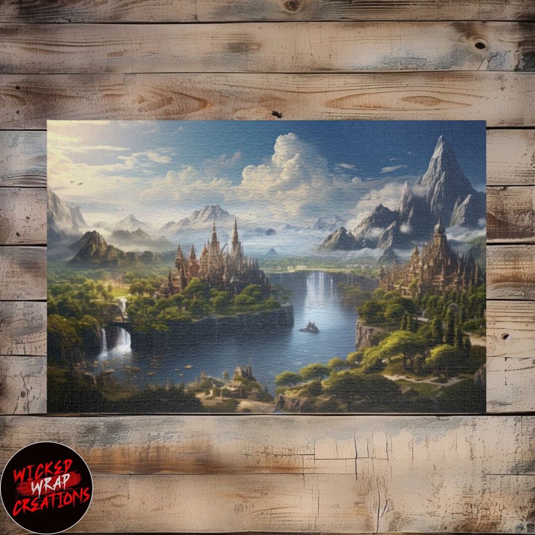 Fantasy Castle Puzzle, Enchanted Landscape Jigsaw, 500 Pieces ...