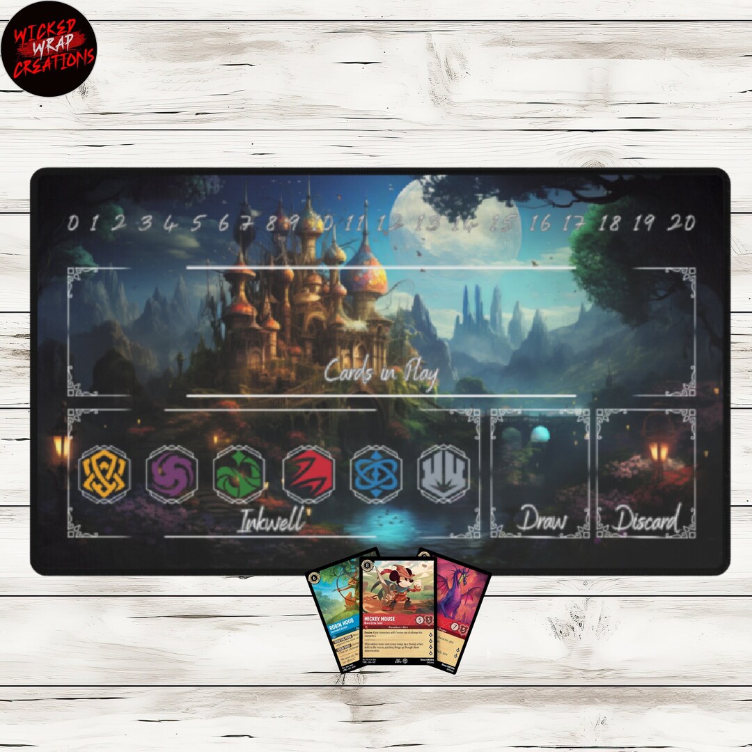 Fantasy Castle Lorcana Playmat, Durable Card Game Mat, Collector's ...