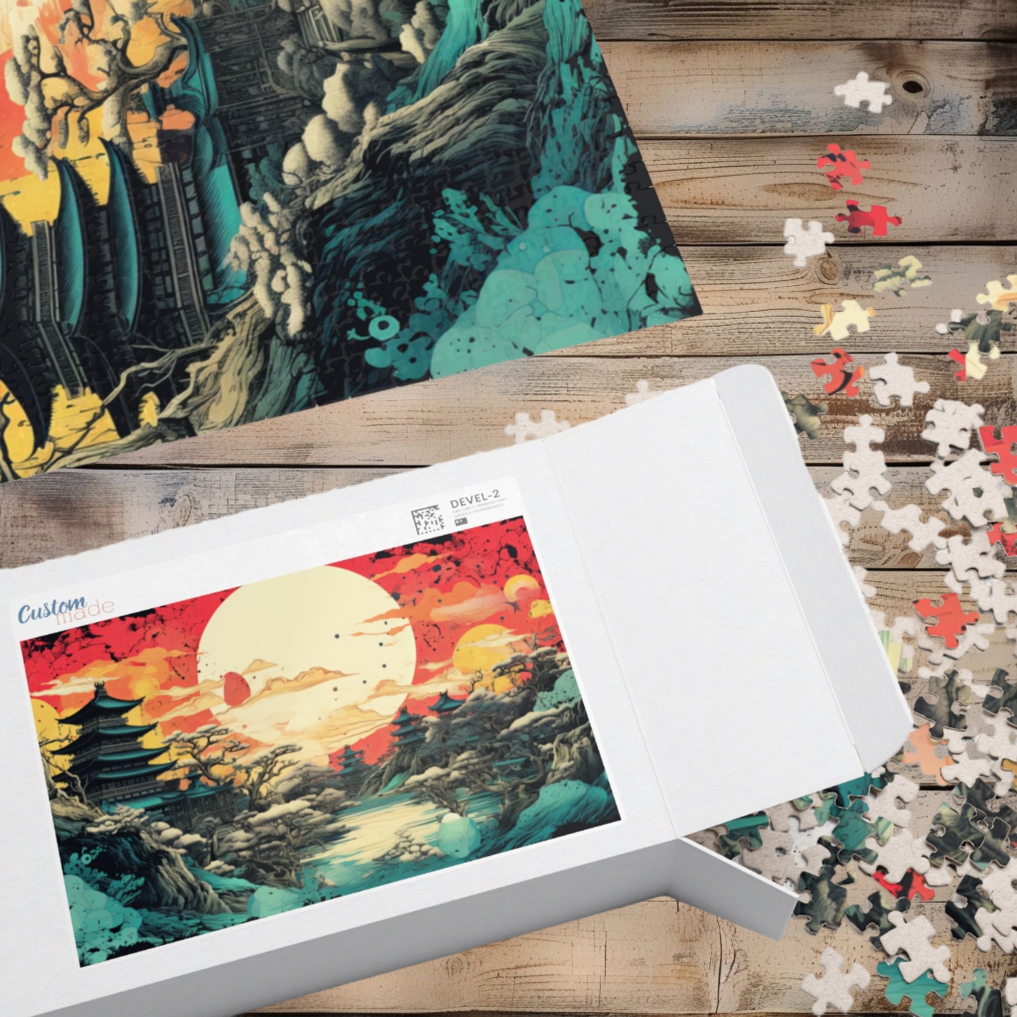 Japanese Art Puzzle, Traditional Ukiyo-e Style Jigsaw, Unique Gift Idea ...