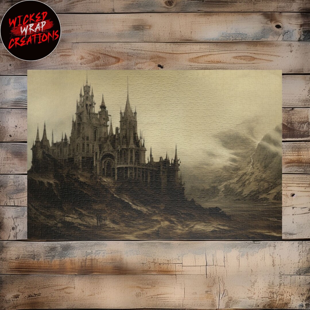 Gothic Fantasy Castle Puzzle, Vintage Style Artwork, Challenging Jigsaw ...