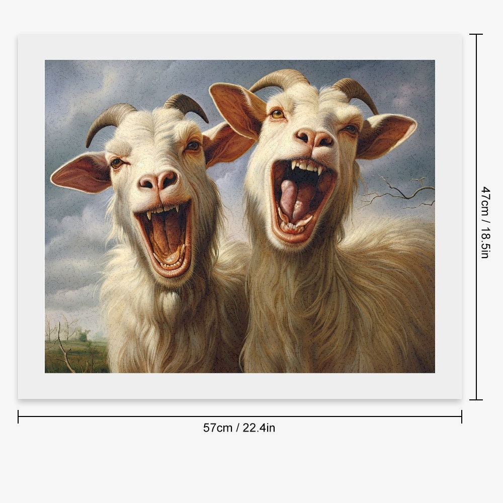 Laughing Goats Paint by Numbers Kit, DIY Canvas Painting, Art Therapy ...
