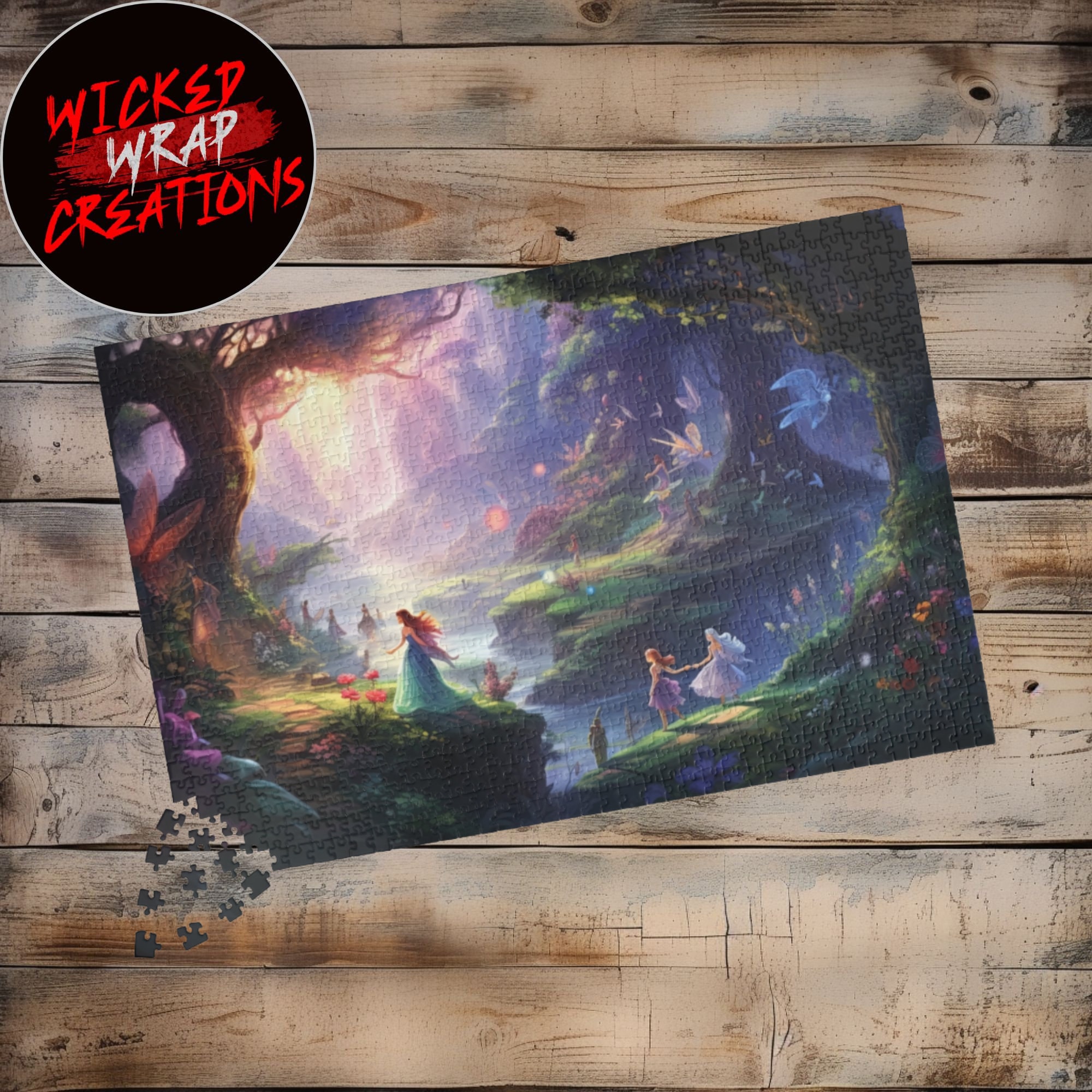 Enchanted Forest Jigsaw Puzzle, Fantasy Scenery Brain Teaser, Adult ...