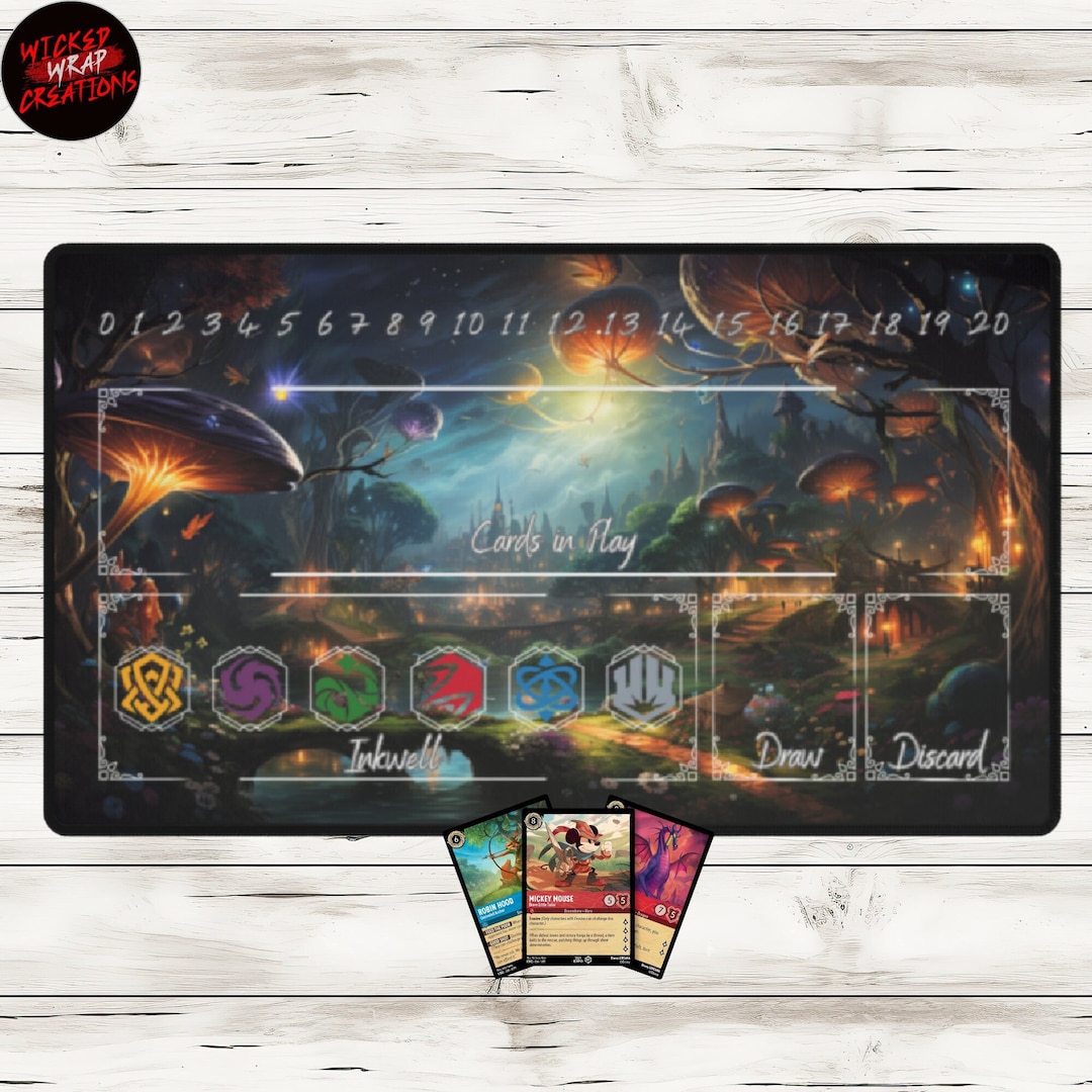 Lorcana Game Playmat, Fantasy Themed Tabletop Gaming Mat, Card Game ...