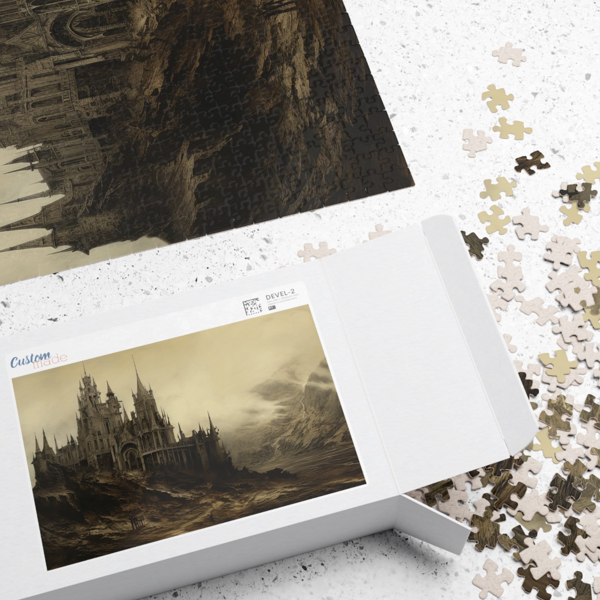 Gothic Fantasy Castle Puzzle, Vintage Style Artwork, Challenging Jigsaw ...