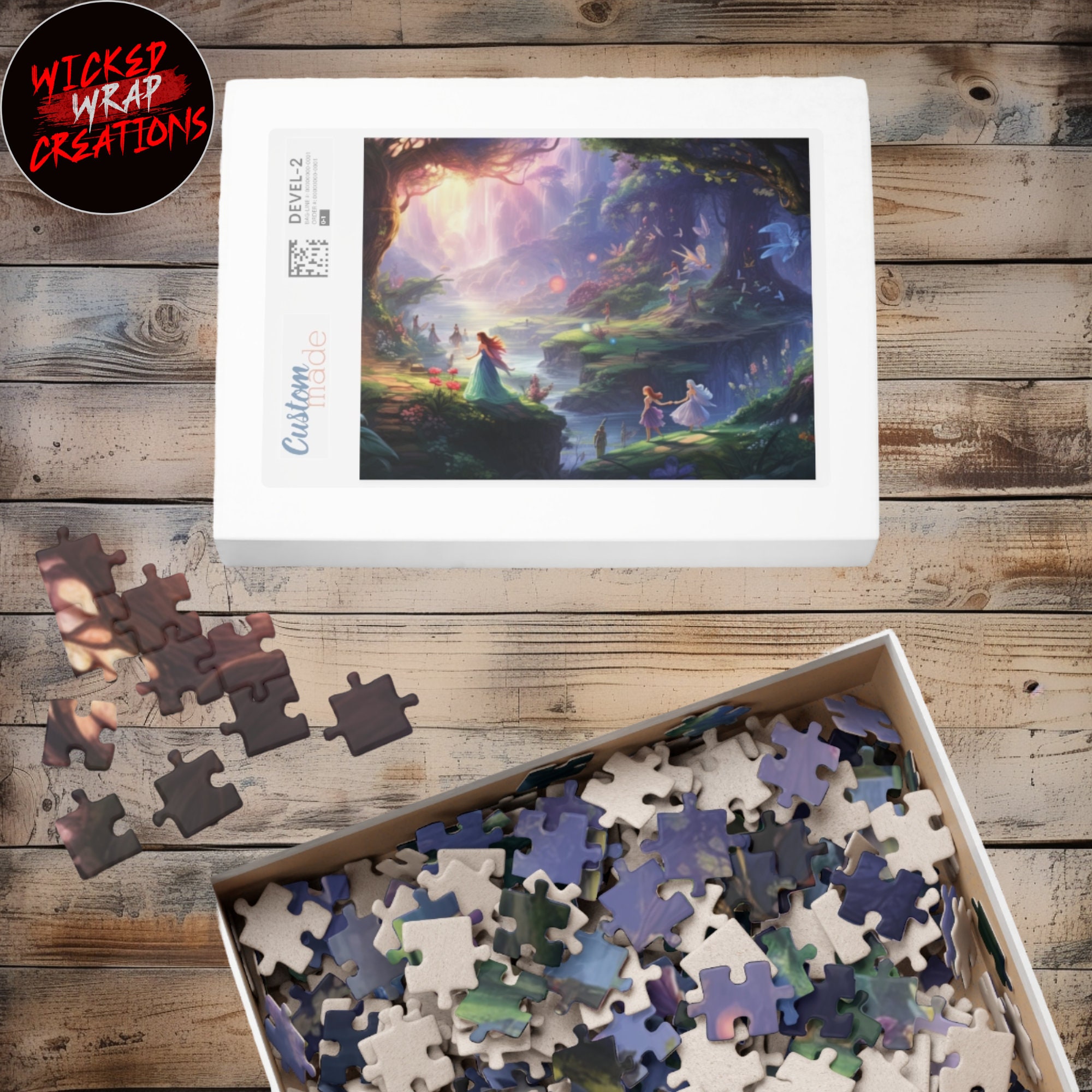 Enchanted Forest Jigsaw Puzzle, Fantasy Scenery Brain Teaser, Adult Challenge Game, Magical ...